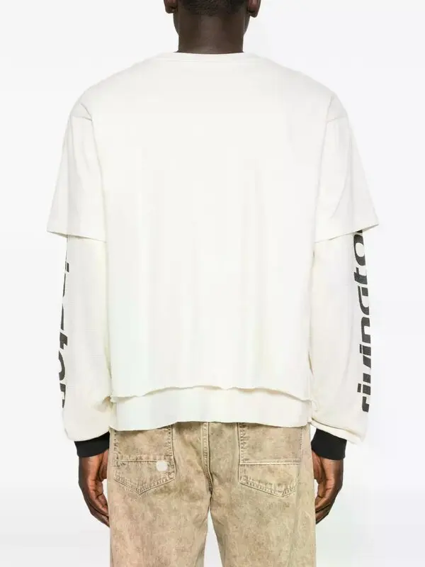 RIVINGTON ROI REBIS Graphic Print Layered Sweater