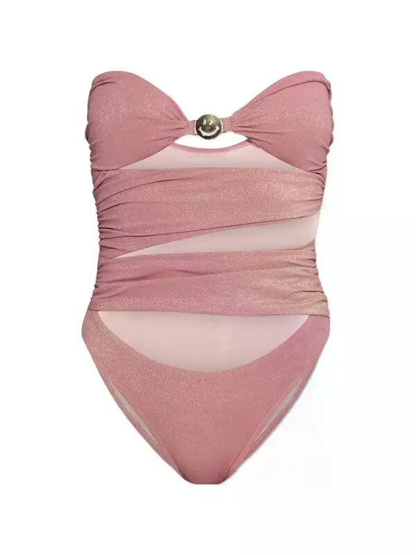 Moschino Smiley Cut-out One-piece Swimsuit - Pink