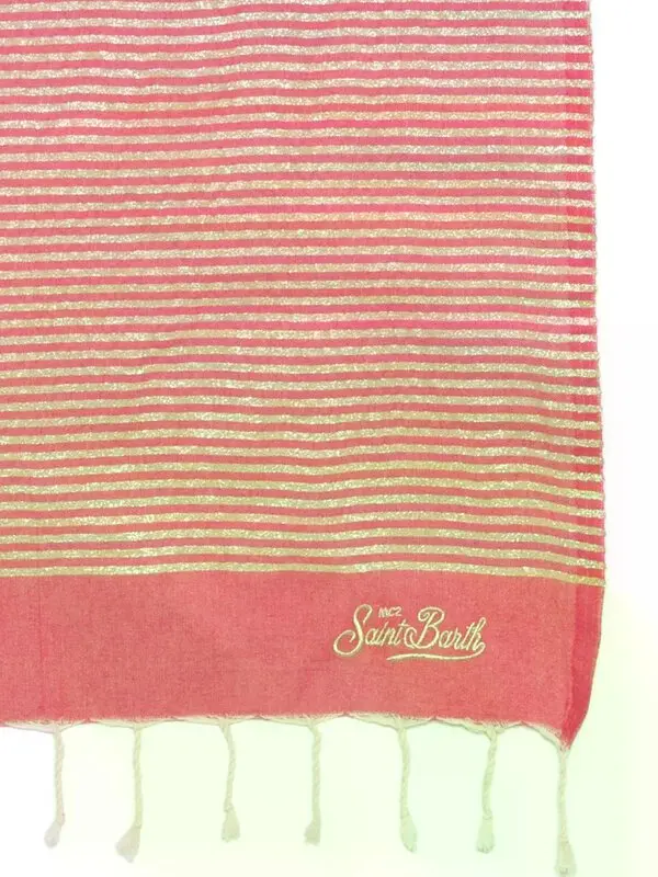 MC2 SAINT BARTH Foutas Striped Fringed Beach Towel