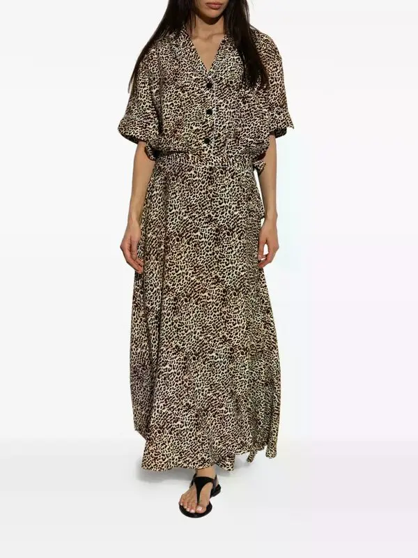 Munthe Ubba Leopard-print Maxi Skirt
