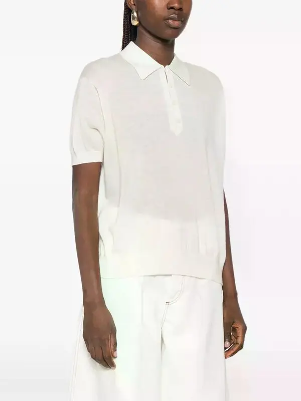 FRAME Short Sleeve Knitted Polo Top