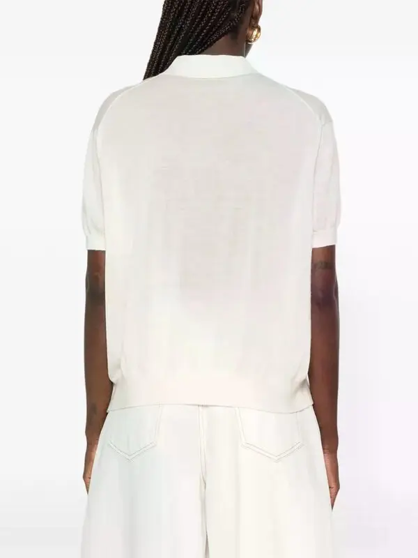 FRAME Short Sleeve Knitted Polo Top