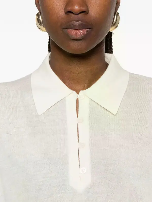 FRAME Short Sleeve Knitted Polo Top