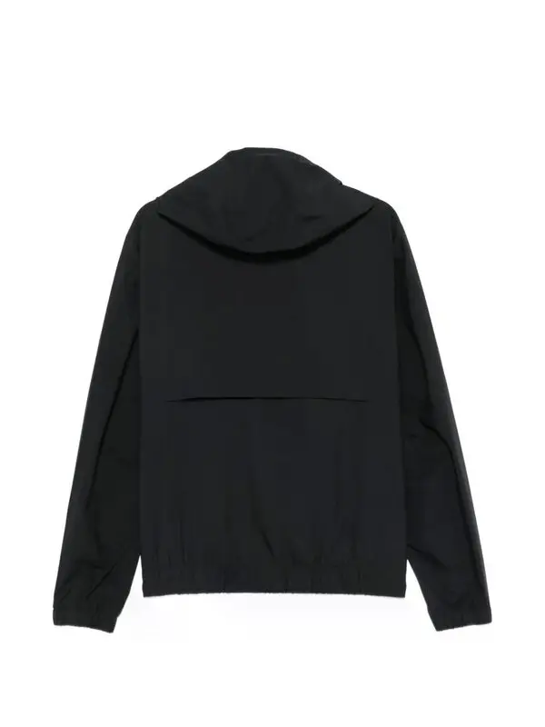 K-WAY Logo Patch Hooded Jacket - Black