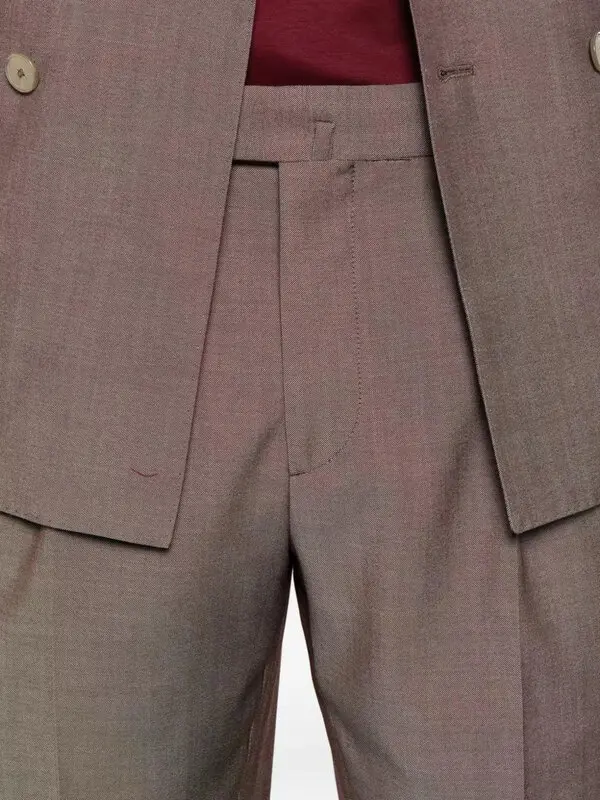 SANTANIELLO Double-breasted Peak-lapel Suit - Red