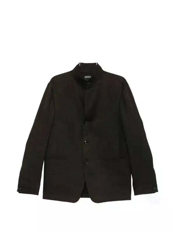 Zegna Mandarin-collar Buttoned Jacket