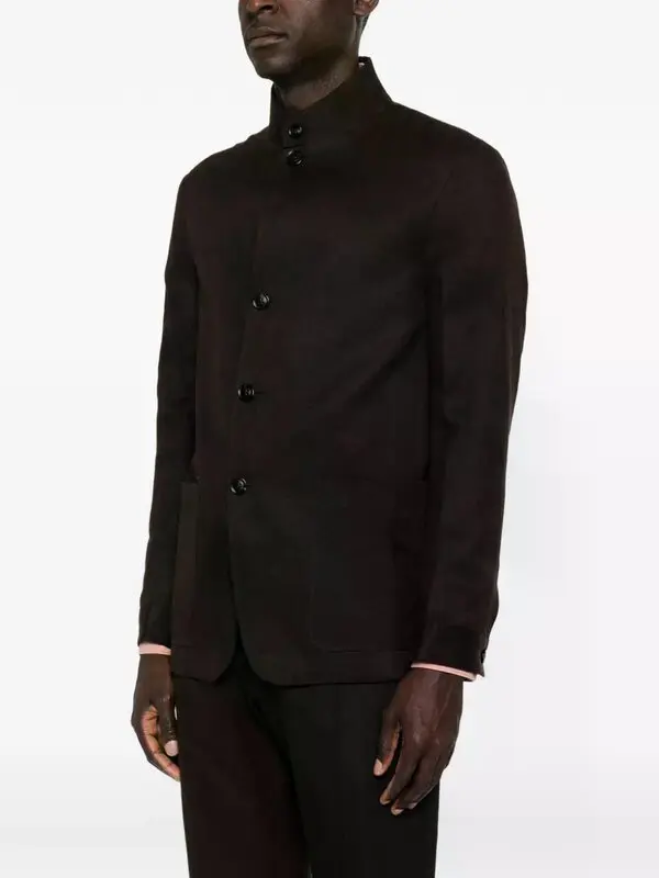 Zegna Mandarin-collar Buttoned Jacket