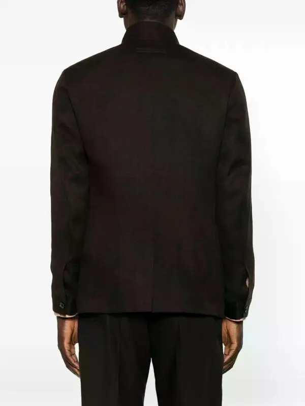 Zegna Mandarin-collar Buttoned Jacket