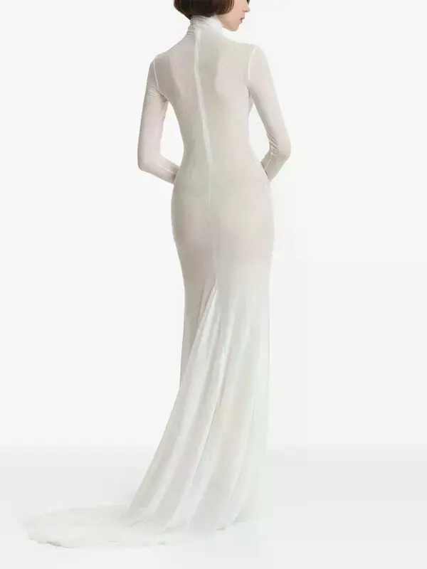 2310 STUDIO High Neck Mesh Maxi Dress