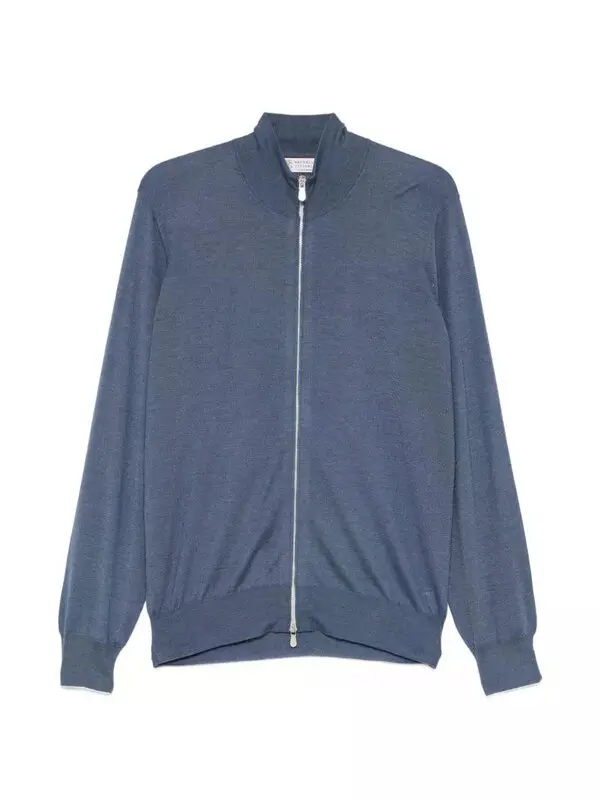 Brunello Cucinelli Long-sleeve Zip-fastening Cardigan - Blue