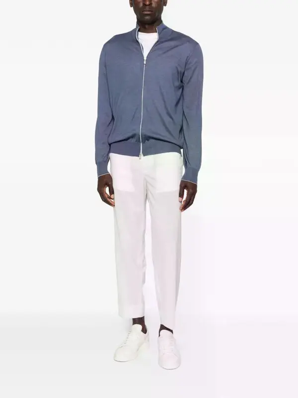 Brunello Cucinelli Long-sleeve Zip-fastening Cardigan - Blue