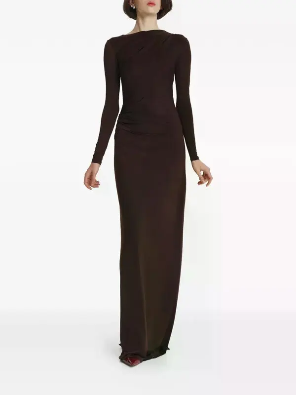 2310 STUDIO Cut-out Ruched Maxi Dress