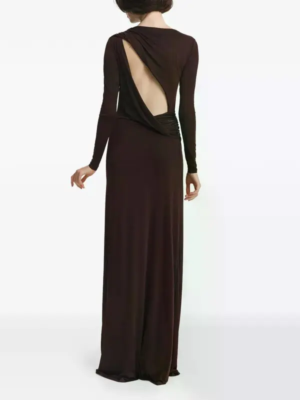 2310 STUDIO Cut-out Ruched Maxi Dress