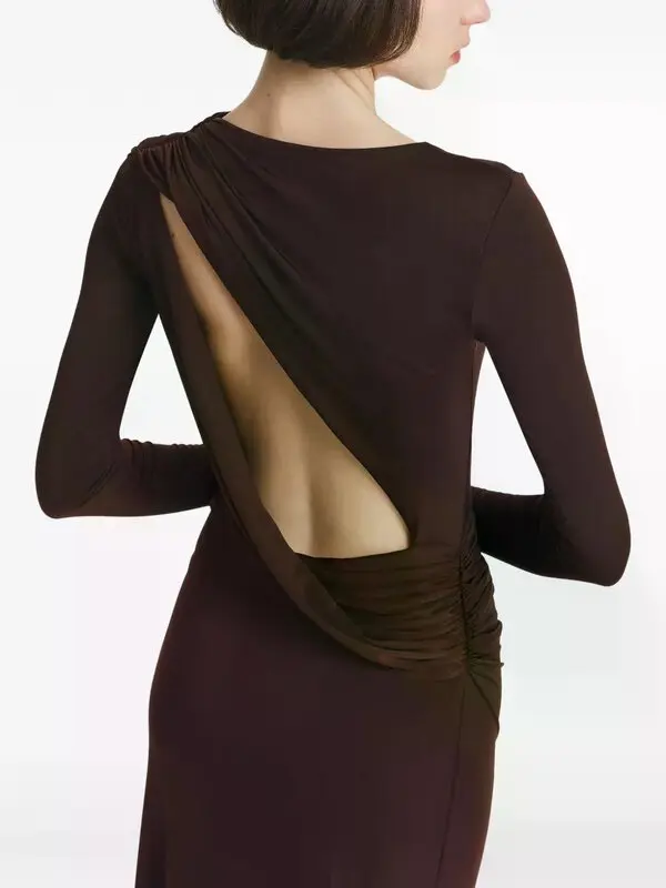 2310 STUDIO Cut-out Ruched Maxi Dress