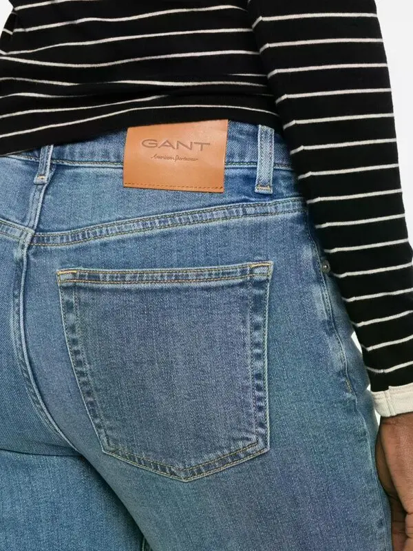 Gant Flared-leg Jeans With Whiskering Effect
