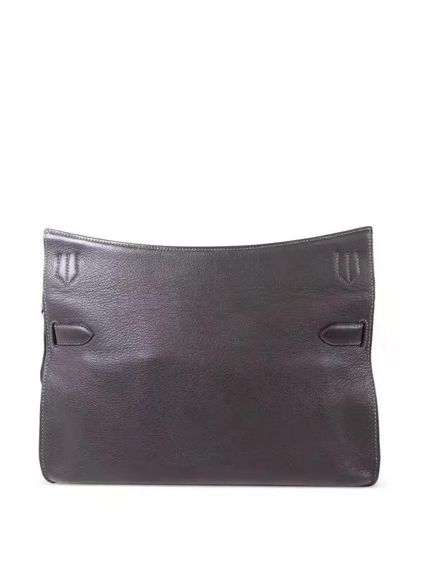 Hermès Jypsiere Taurillon Clemence Leather Shoulder Bag - Grey