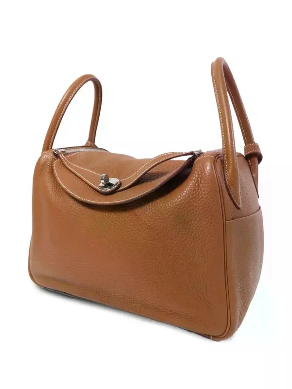 Hermès Lindy 30 Leather Tote Bag - Brown