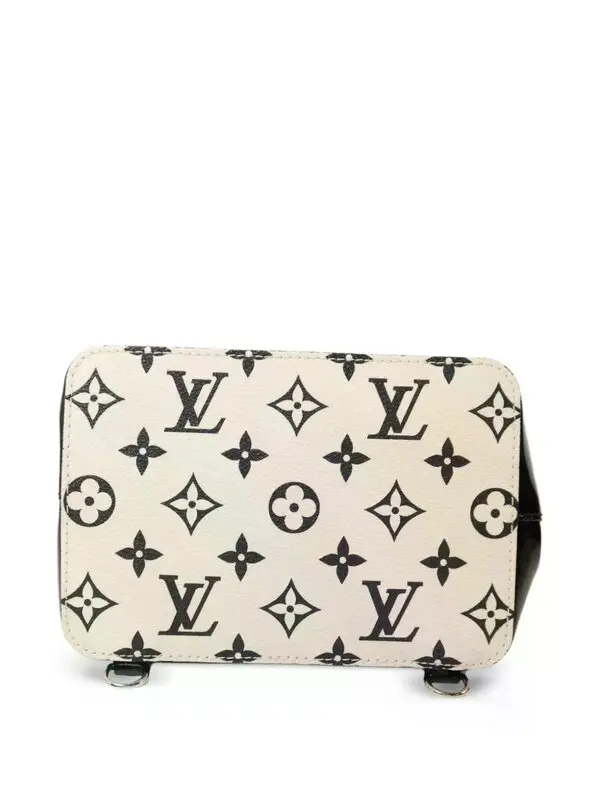 LOUIS VUITTON Patent Leather Monogram Print Backpack - Black