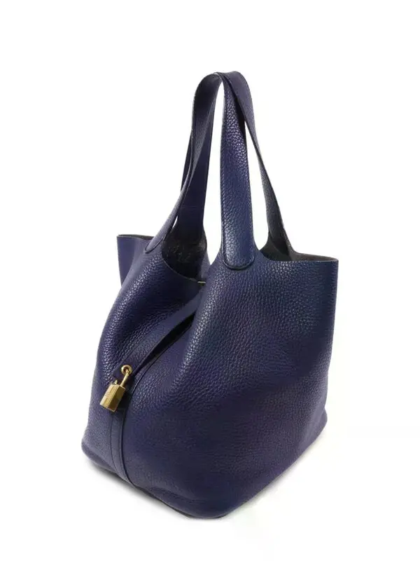 Hermès Togo Leather Tote Bag - Blue