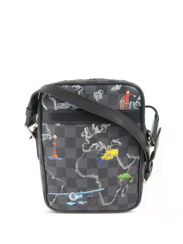 LOUIS VUITTON Damier Graphite Danube Cross Body Bag - Black