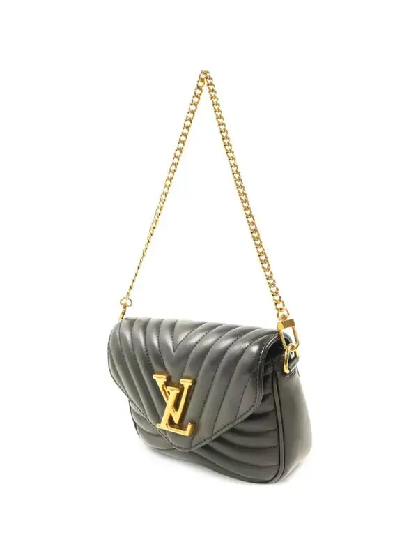 LOUIS VUITTON New Wave Chain-strap Calfskin Handbag - Black