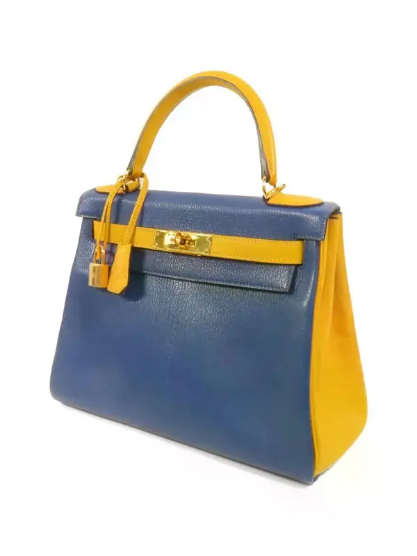 Hermès Kelly 28 Leather Tote Bag - Blue
