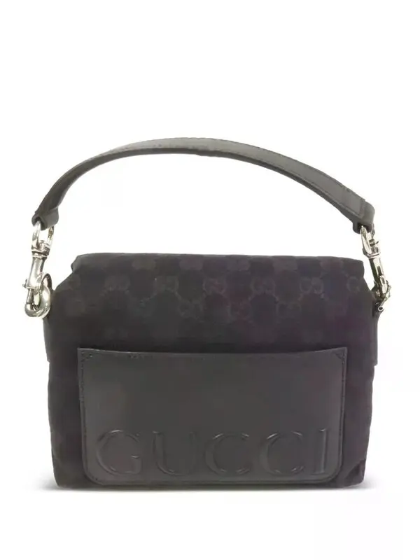 Gucci Gg Canvas Shoulder Bag With Web Strap