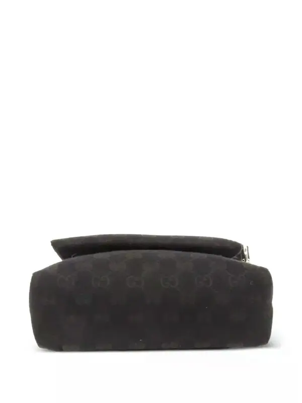 Gucci Gg Canvas Shoulder Bag With Web Strap