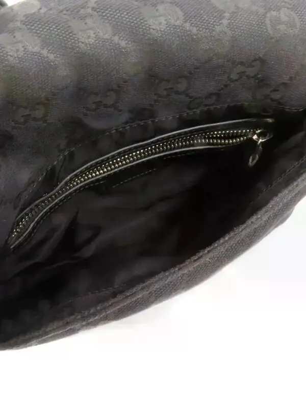 Gucci Gg Canvas Shoulder Bag With Web Strap