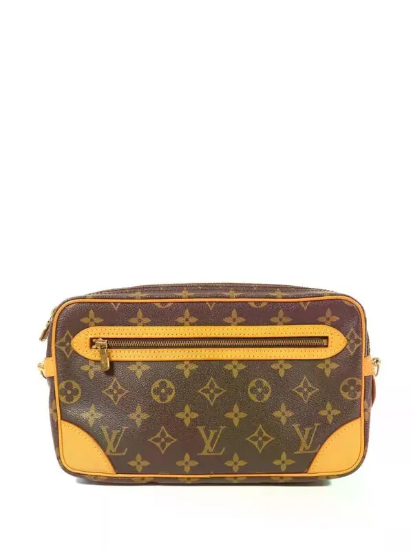 LOUIS VUITTON Monogram Canvas Marly Dragonne Clutch Bag - Brown