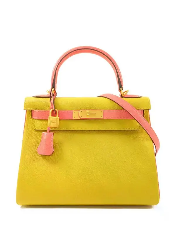 Hermès 28 Kelly Two-way Shoulder Bag - Yellow