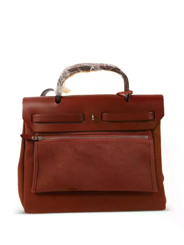 Hermès Herbag Pm Canvas Bag - Brown
