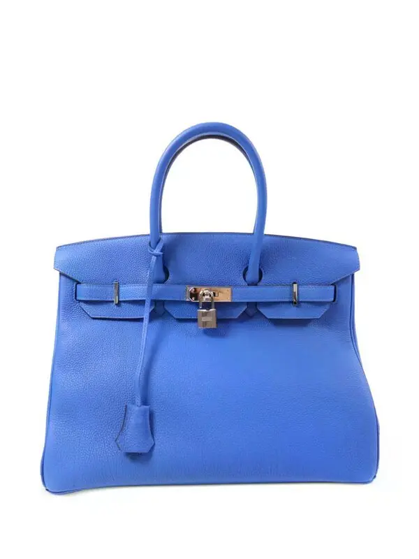 Hermès 35 Birkin Togo-leather Tote Bag - Blue
