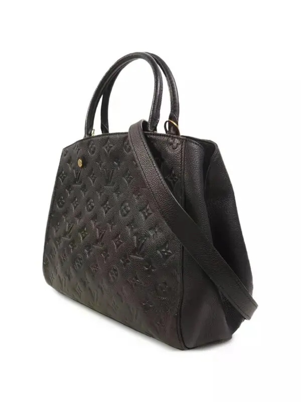 LOUIS VUITTON Monogram Empreinte Montaigne Mm Shoulder Bag - Black