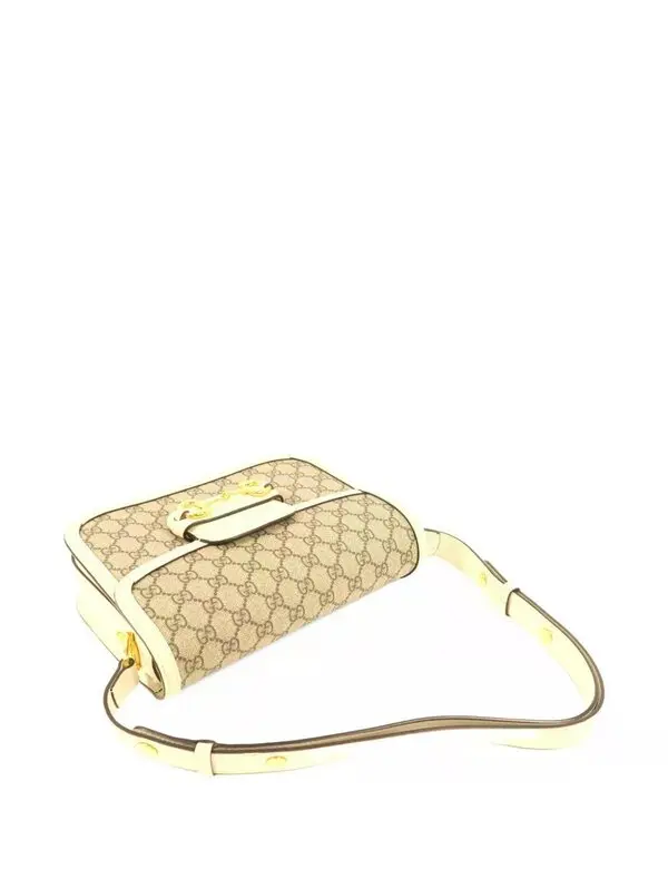 Gucci Horsebit 1955 Gg Supreme Shoulder Bag - Neutrals