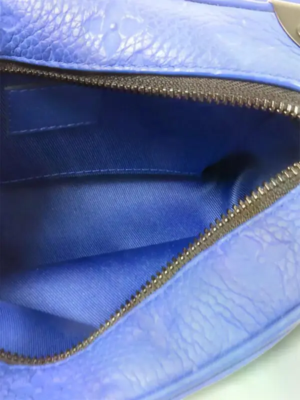 LOUIS VUITTON Monogram Empreinte Mini Soft Trunk Calfskin Crossbody Bag - Blue