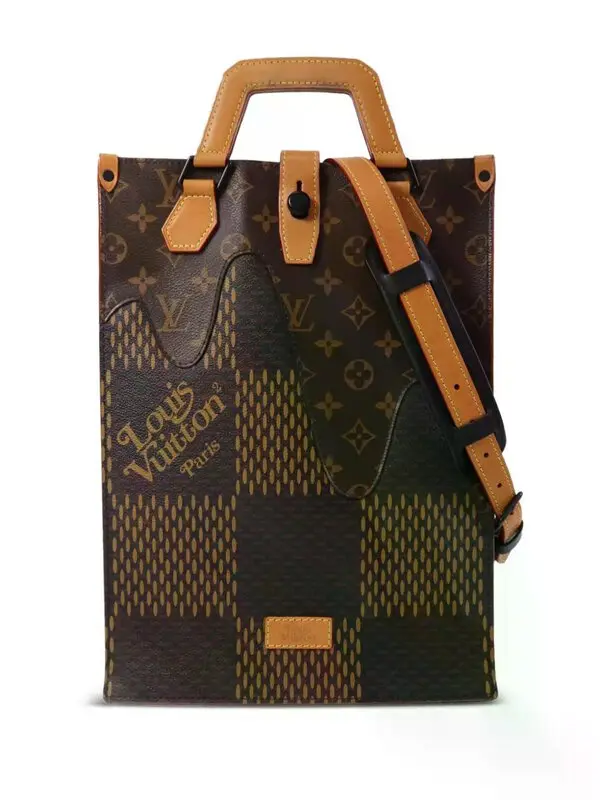 LOUIS VUITTON X Nigo Mini Damier Ebene Canvas Tote Bag - Brown