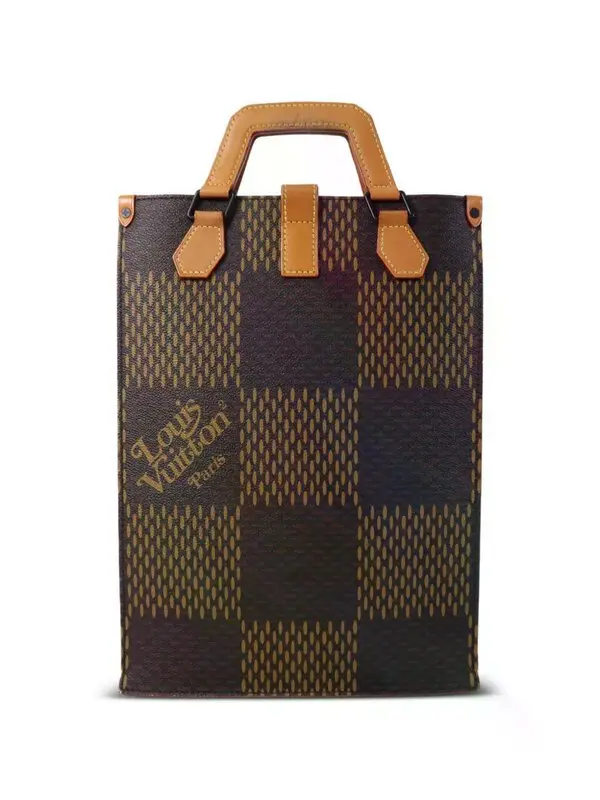 LOUIS VUITTON X Nigo Mini Damier Ebene Canvas Tote Bag - Brown