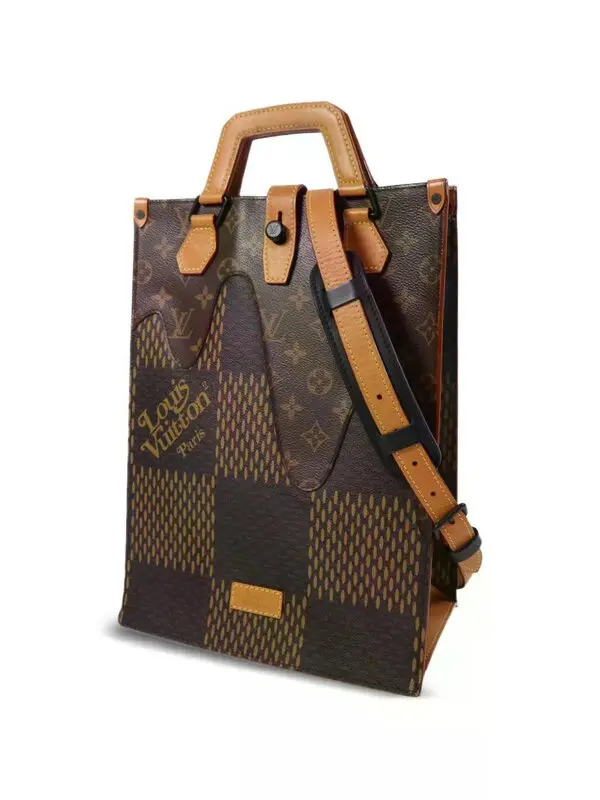 LOUIS VUITTON X Nigo Mini Damier Ebene Canvas Tote Bag - Brown