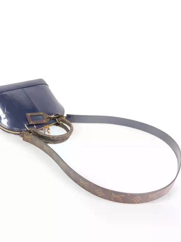 LOUIS VUITTON Alma Bb Monogram Vernis Tote Bag - Blue