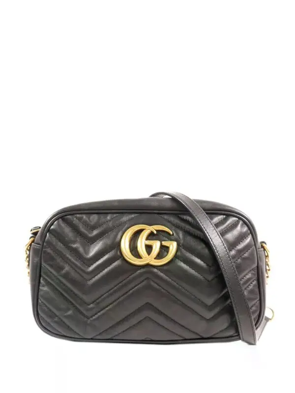 Gucci Gg Marmont Matelassé Shoulder Bag - Black