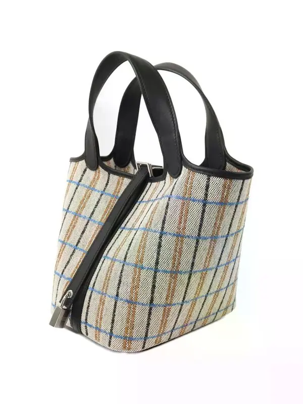 Hermès Plaid Pattern Tote Bag