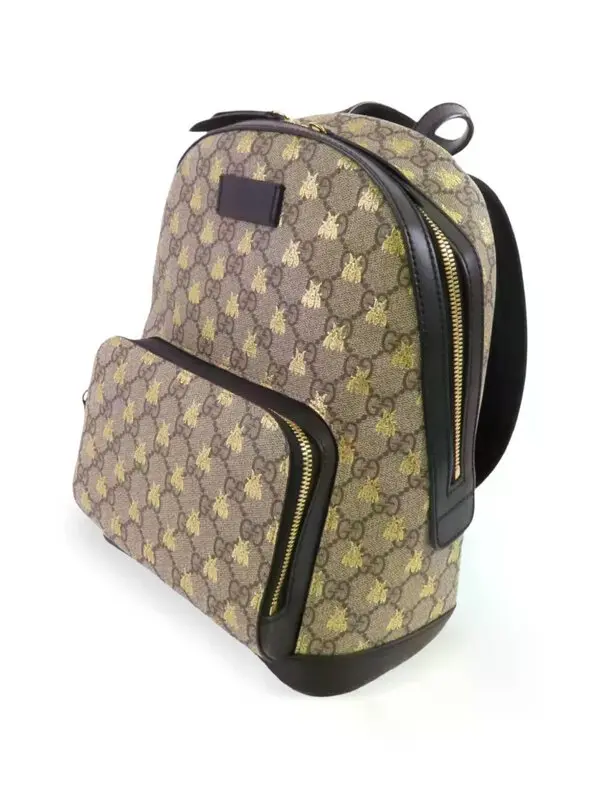 Gucci Gg Supreme Bee Print Backpack