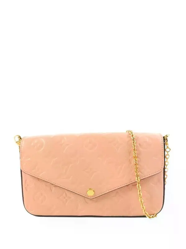 LOUIS VUITTON Monogram Empreinte Felicie Pochette Crossbody Bag - Pink