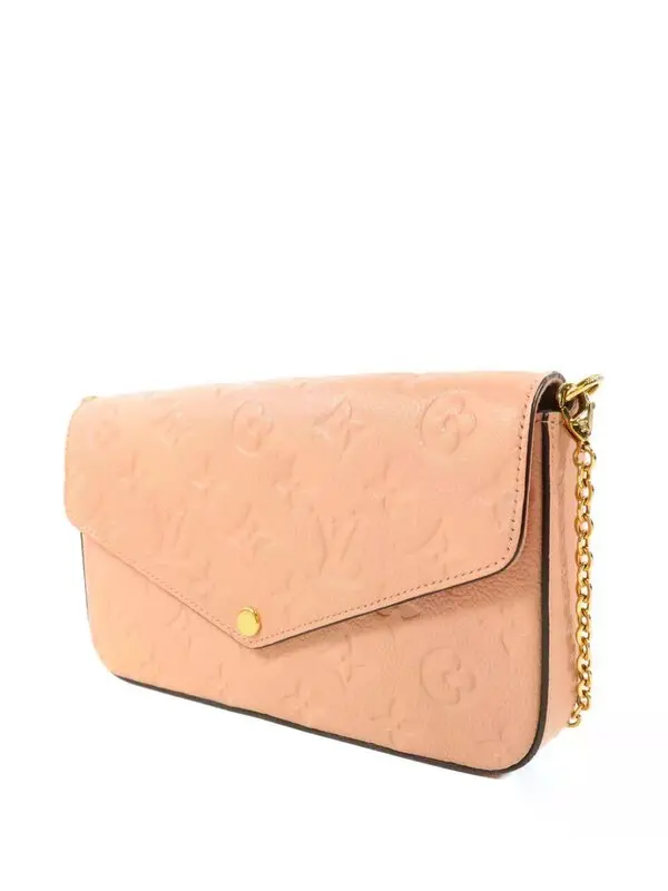 LOUIS VUITTON Monogram Empreinte Felicie Pochette Crossbody Bag - Pink