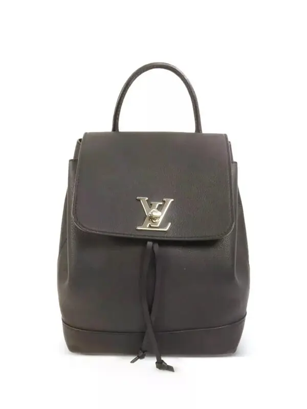 LOUIS VUITTON Lock Me Evergrain Leather Backpack