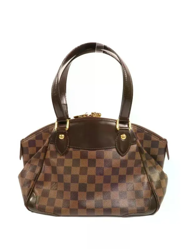 LOUIS VUITTON Damier Ebene Canvas Verona Pm Tote Bag - Brown