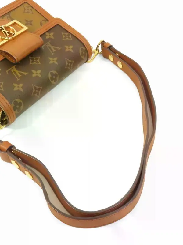 LOUIS VUITTON Mini Dauphine Monogram Reverse Shoulder Bag - Brown