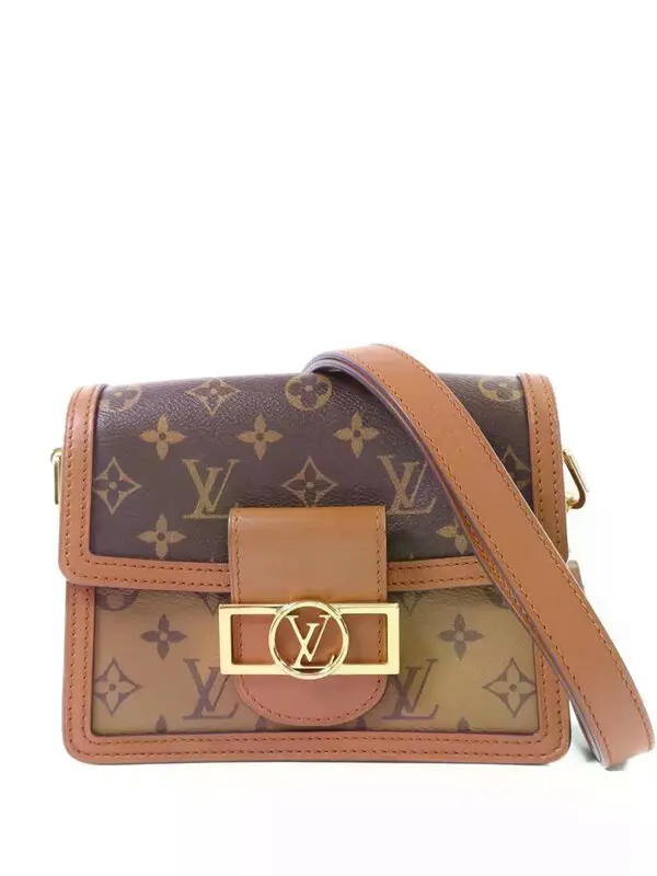 LOUIS VUITTON Mini Dauphine Monogram Reverse Crossbody Bag - Brown