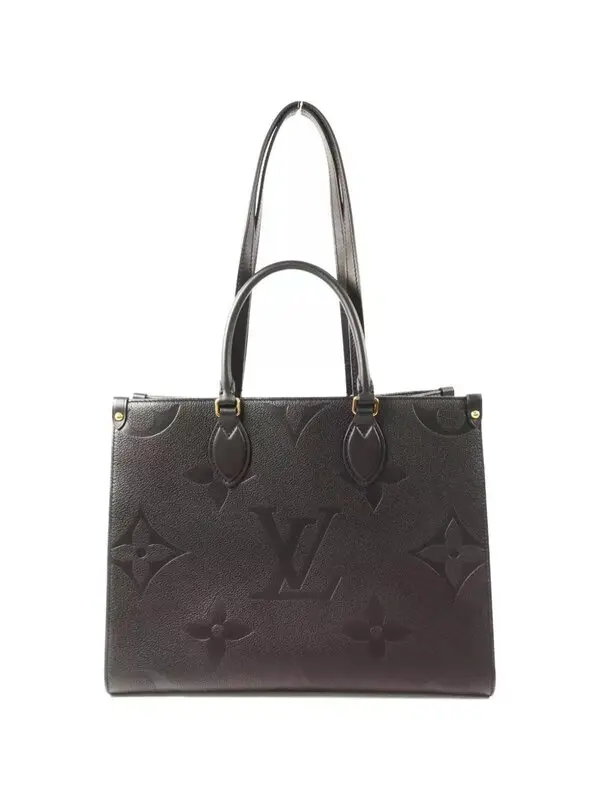 LOUIS VUITTON Monogram Empreinte On The Go Mm Shoulder Bag - Black